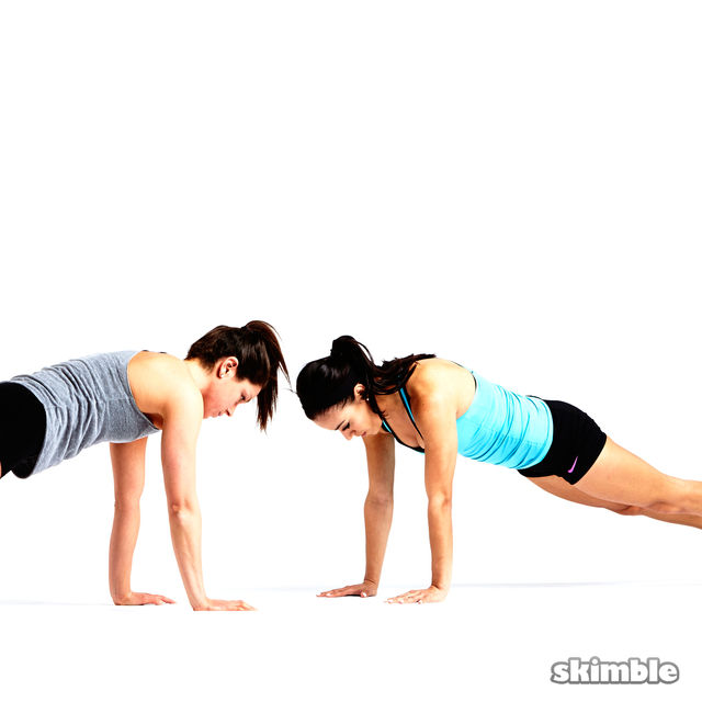 Partner Push-Ups with Shoulder Taps - Exercise How-to - Skimble