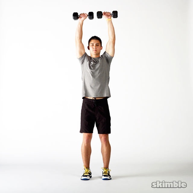 Press de hombros con rotación - Ejercicio Cómo hacerlo - Skimble