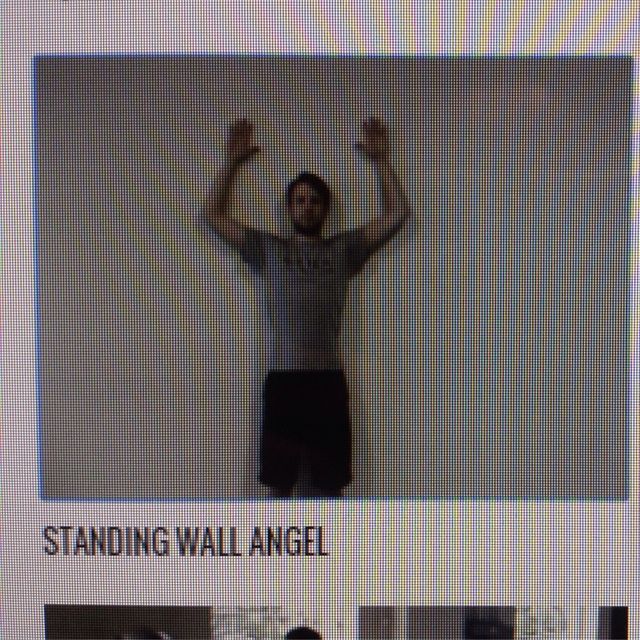 Standing Wall Angel - Exercise How-to - Workout Trainer by Skimble