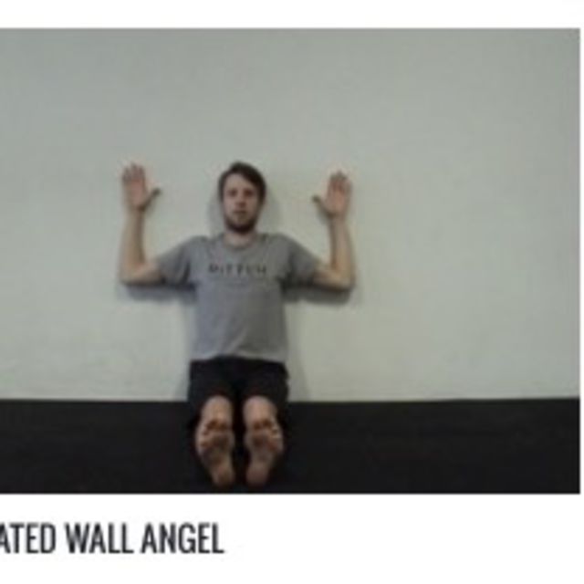Seated Wall Angel - Exercise How-to - Workout Trainer by Skimble