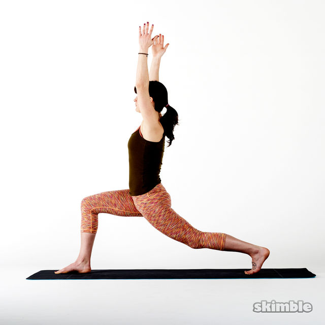 Crescent to Right Low Lunge - Exercise How-to - Workout Trainer by Skimble