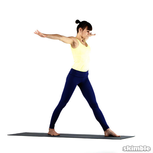 Left Twisting Triangle - Exercise How-to - Workout Trainer by Skimble