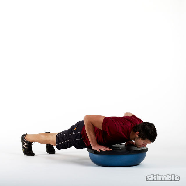 Push-Ups on the BOSU Back - Exercise How-to - Skimble