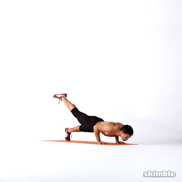 Push-Ups with Leg Lifts - Exercise How-to - Workout Trainer by Skimble