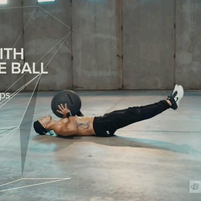 V-Sit Lying Down Ball Throw And Catch by Frank Partida - Exercise How ...
