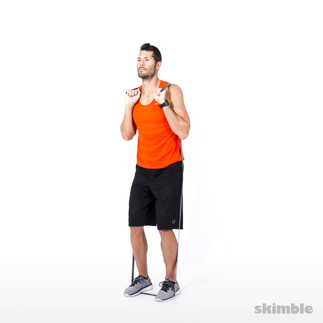 Sentadilla con banda - Exercise How-to - Workout Trainer by Skimble