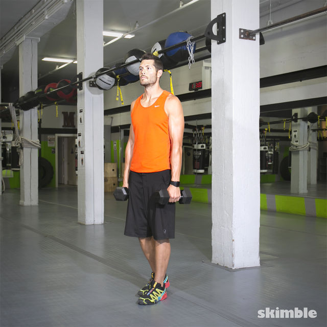 Left Leg Romanian Dead Lift to Curl Press - Exercise How-to - Workout ...