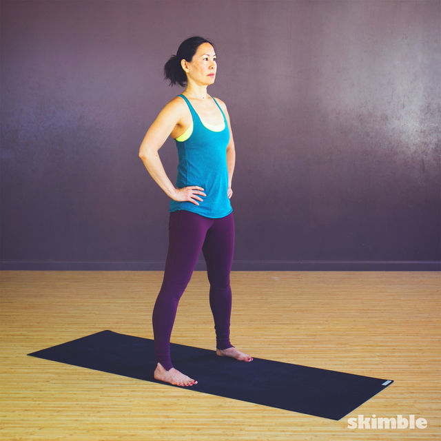 Wide Leg Forward Bend - Exercise How-to - Skimble Workout Trainer