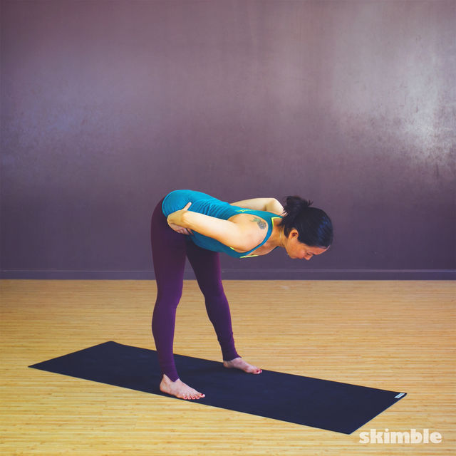 Wide Leg Forward Bend - Exercise How-to - Workout Trainer by Skimble