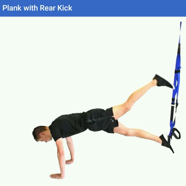 Plank With Rear Kick TRX by Jamal Felton - Exercise How-to - Skimble