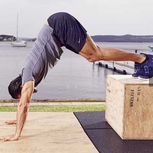 Pike Press Elevated Feet - Exercise How-to - Workout Trainer by Skimble