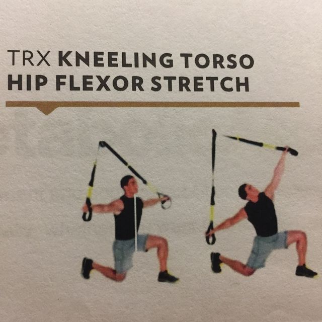 TRX Kneeling Torso Hip Flexor Stretch by Carina Reyes - Exercise How-to - Skimble