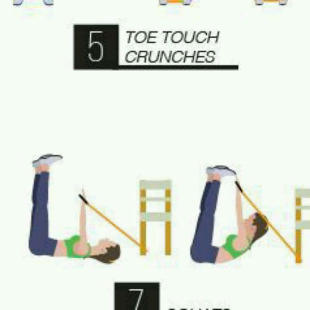 Toe Touch Crunches - Exercise How-to - Workout Trainer by Skimble