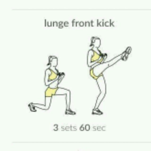 Lunge Front Kick - Exercise How-to - Workout Trainer by Skimble