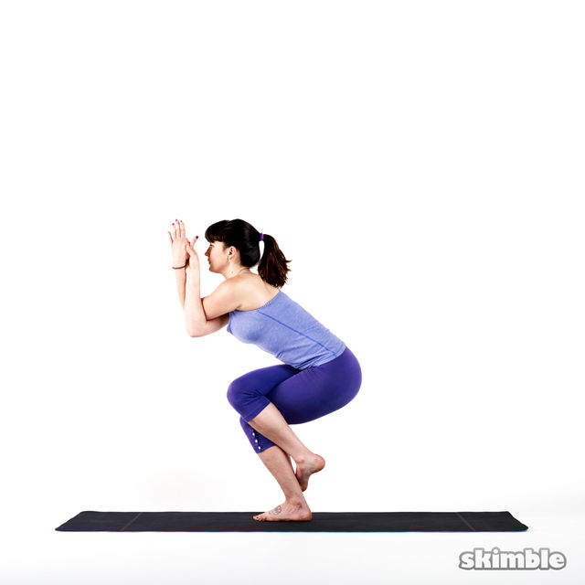 Eagle Pose - Exercise How-to - Workout Trainer by Skimble