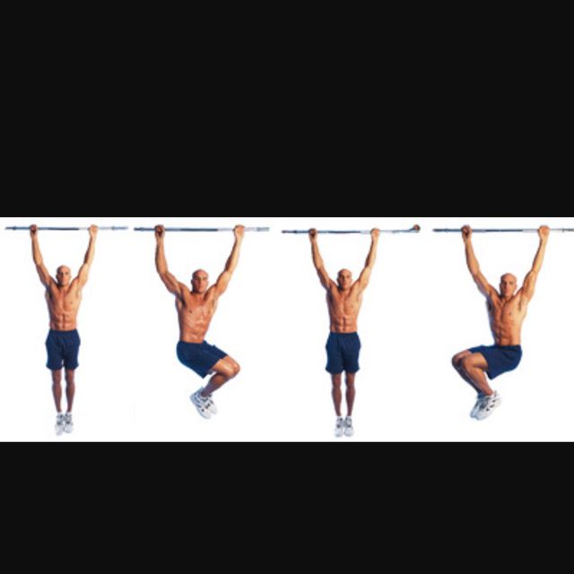 Hanging Knee Side Raises (With Dumbbells: 12 Each Side) - Exercise How ...