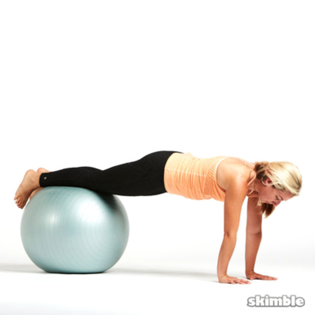 Ball Plank with Leg Lifts | Exercise How-to - Skimble