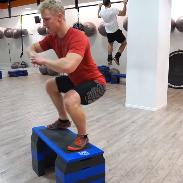 Squat Step Ups With Dumbbells - Exercise How-to - Skimble