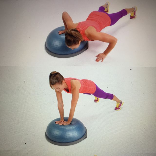 Bosu Ball Side To Side Pushups by Timothy Degiuli - Exercise How-to ...