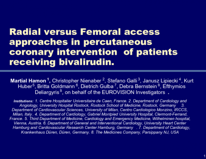 Radial versus Femoral access approaches in percutaneous coronary ...