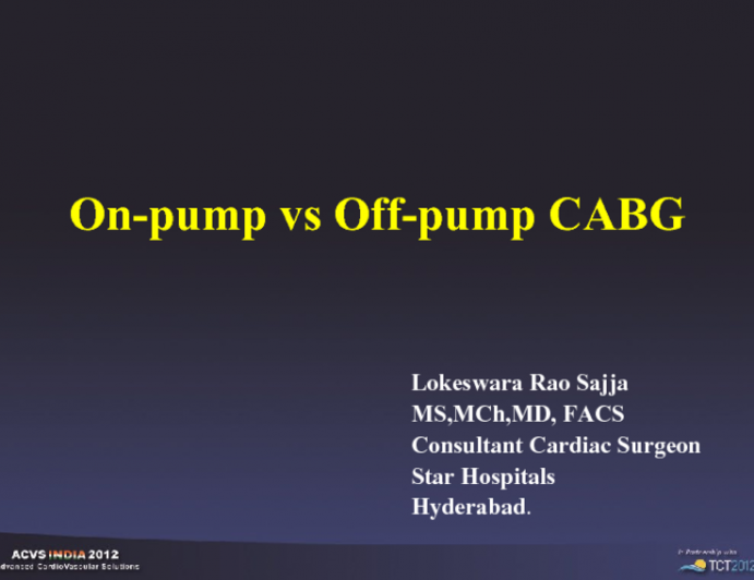 On-pump vs Off-pump CABG | tctmd.com