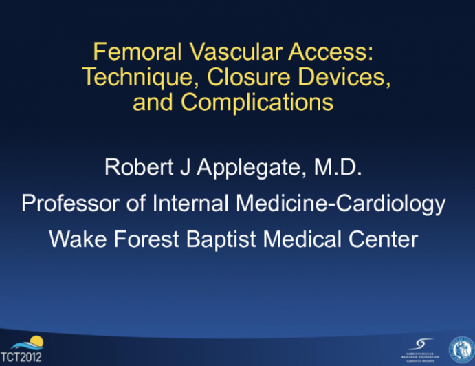 Femoral Vascular Access: Technique, Closure Devices, and Complications ...