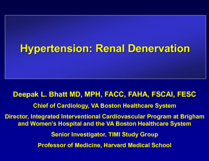 Hypertension: Renal Denervation | tctmd.com