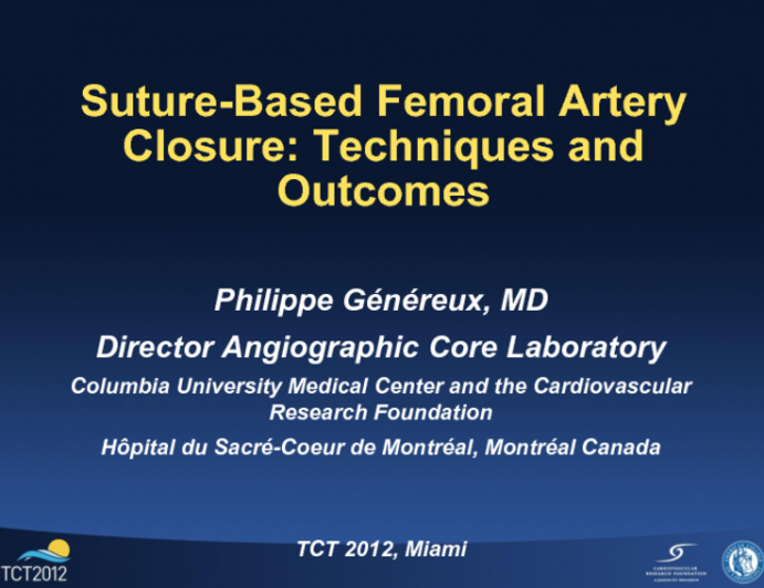 Percutaneous Femoral Artery Closure During TAVR | tctmd.com