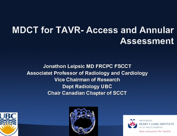 The Essential Multi-Slice CT Screening Examination for TAVR (Including ...