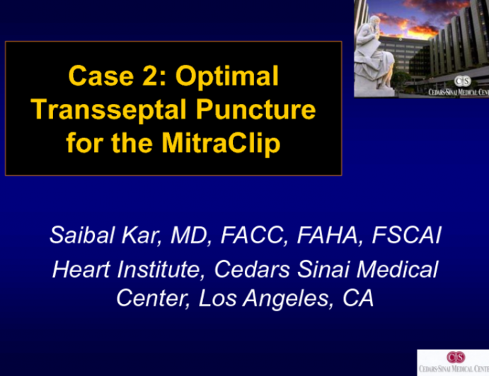 Case 2: Optimal Transseptal Puncture for the MitraClip | tctmd.com