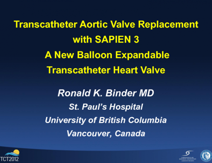 Transcatheter Aortic Valve Replacement with a New Balloon Expandable ...