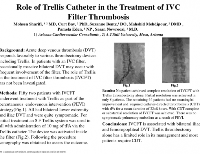 Role of Trellis Catheter in the Treatment of IVC Filter Thrombosis ...