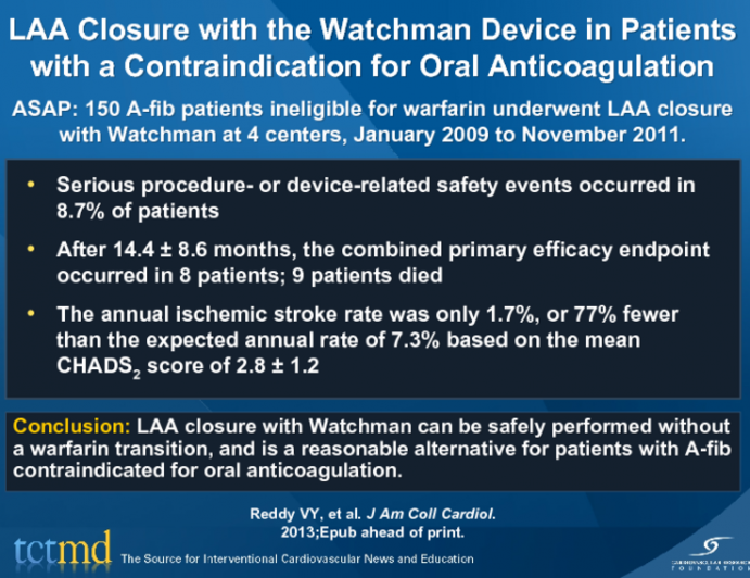 LAA Closure with the Watchman Device in Patients with a ...