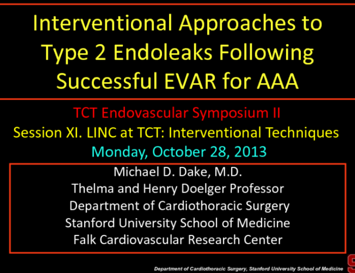 Interventional Approaches to Type 2 Endoleaks Following Successful EVAR ...