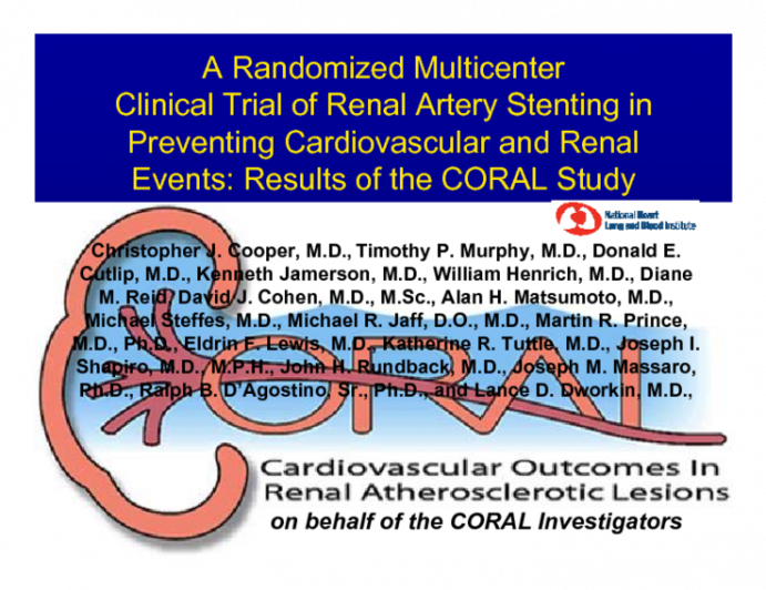 A Randomized Multicenter Clinical Trial of the Role of Renal Artery ...