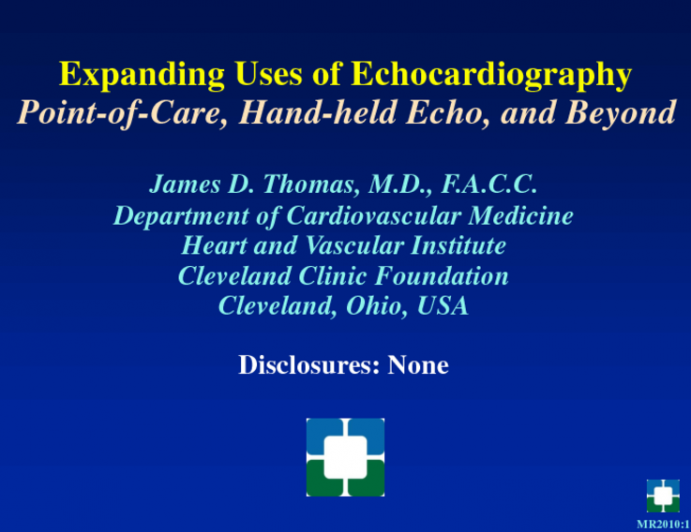 Expanding Uses of Echocardiography Point-of-Care, Hand-held Echo, and ...