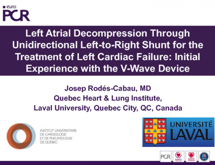 Left Atrial Decompression Through Unidirectional Left-to-Right Shunt ...