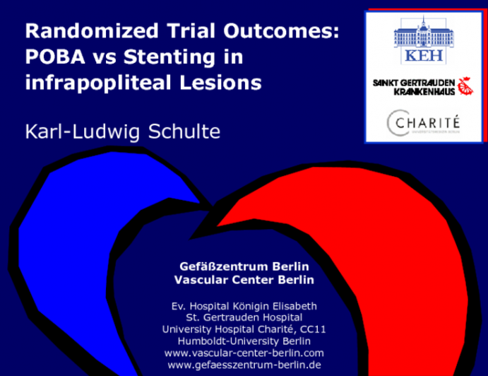 Randomized Trial Outcomes: POBA vs Stenting in Infrapopliteal Lesions ...