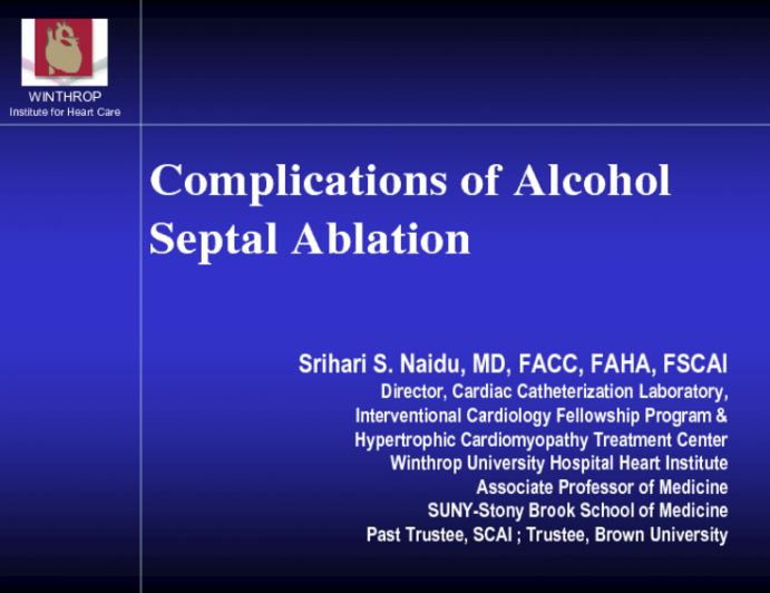 Complications of Alcohol Septal Ablation | tctmd.com
