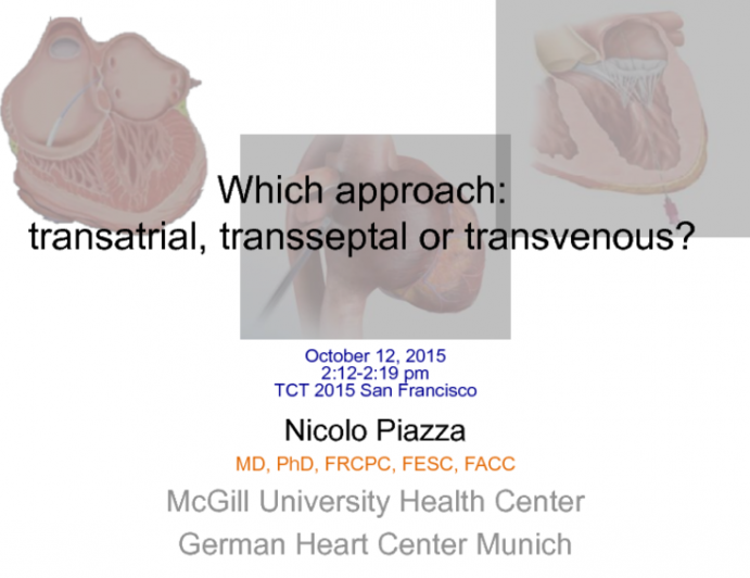 Access Site Alternatives for Transcatheter MV Replacement: Transatrial ...