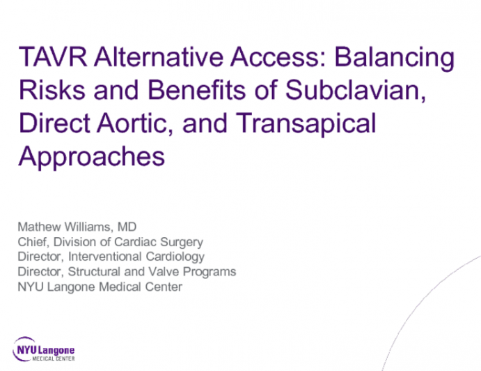 TAVR Alternative Access: Balancing Risks and Benefits of Subclavian ...