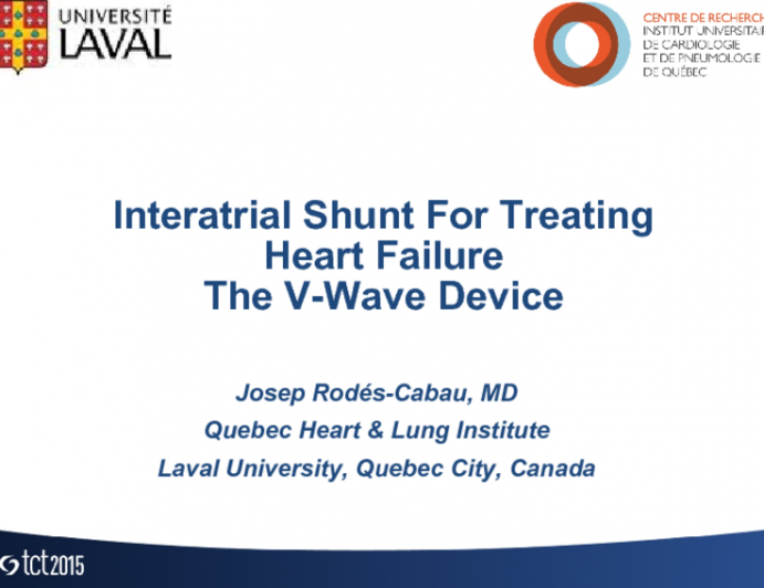 Interatrial Shunt For Treating Heart FailurevThe V-Wave Device | tctmd.com
