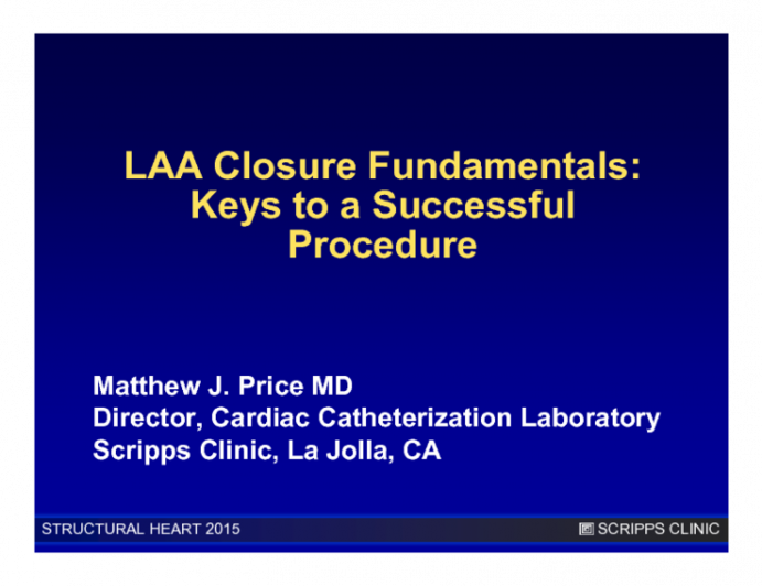 LAA Closure Fundamentals: Keys to a Successful Procedure | tctmd.com