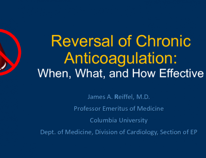 Reversal of Chronic Anticoagulation: When, What, and How Effective ...