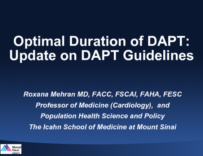 Optimal Duration of DAPT: Update on DAPT Guidelines | tctmd.com