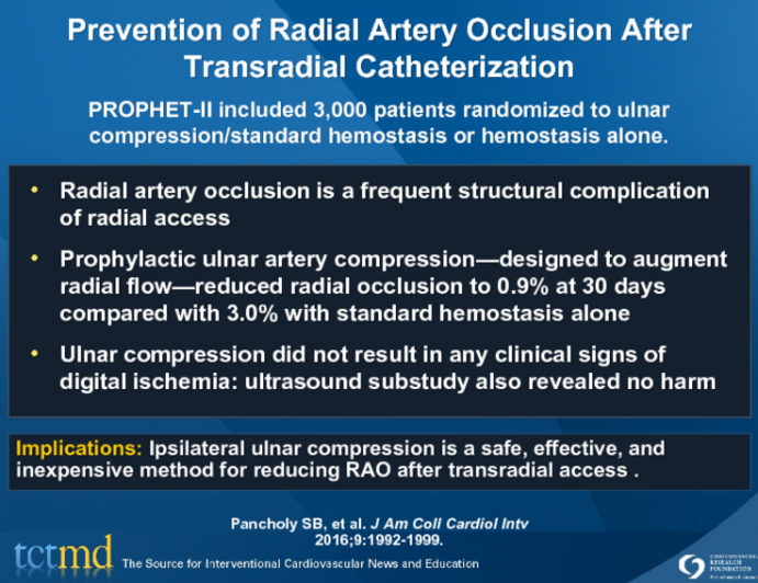 Prevention of Radial Artery Occlusion After Transradial Catheterization ...