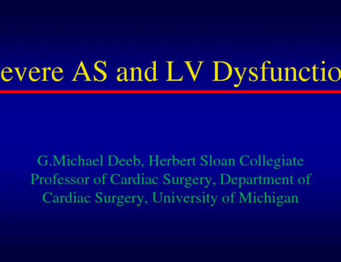 Severe AS and LV Dysfunction | tctmd.com