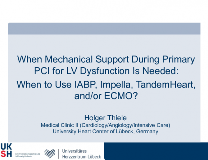 When Mechanical Support During Primary PCI for LV Dysfunction Is Needed ...
