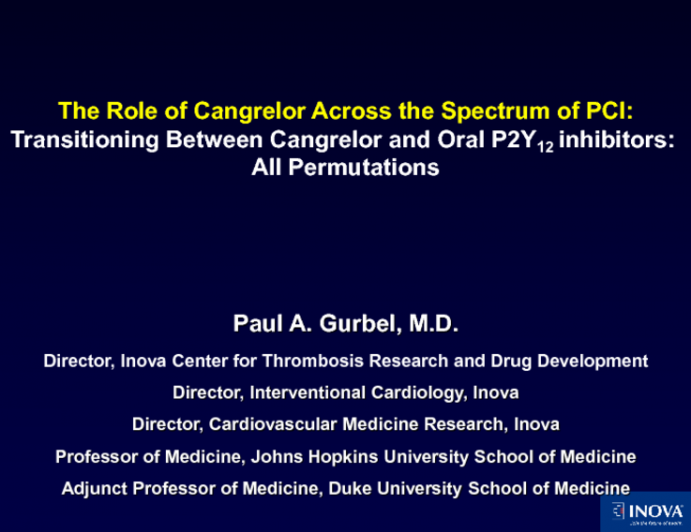 Transitioning Between Cangrelor and Oral P2Y12 Inhibitors: All the ...