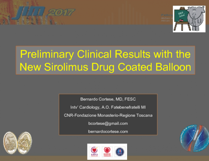 Preliminary Clinical Results with the New Sirolimus Drug Coated Balloon ...